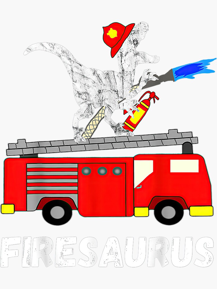 "Feuerwehrauto Kind Fire Fighter Saurus Firetruck Fireman Dinosaur T ...