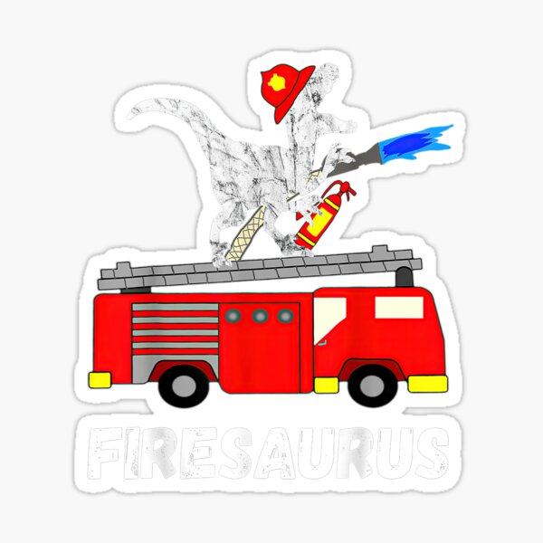 "Feuerwehrauto Kind Fire Fighter Saurus Firetruck Fireman Dinosaur T ...