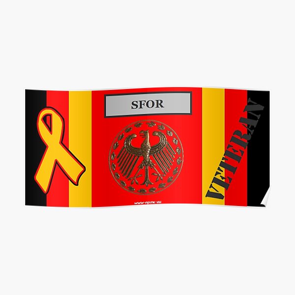 "Ribbon clasp Sticker Bundeswehr Veteran SFOR" Poster for Sale by ...