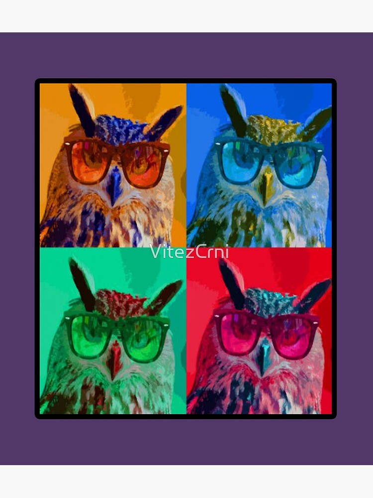 "Four Owls Pop Art" Poster for Sale by VitezCrni | Redbubble