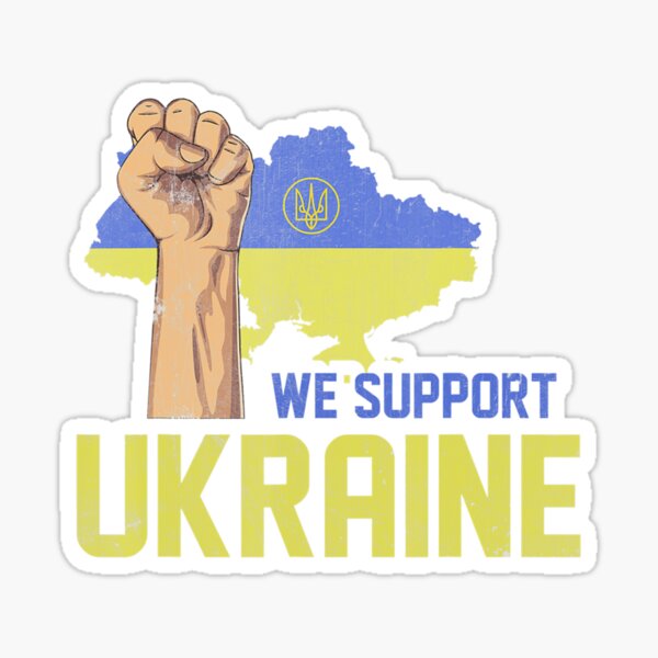 "We Support Ukraine, Pray For Ukraine, Support Ukraine" Sticker by ...