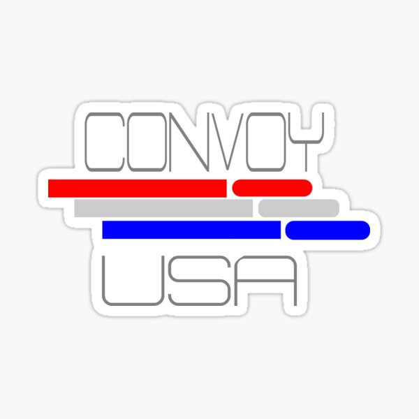 "CONVOY USA" Sticker by PluckedWeasel | Redbubble