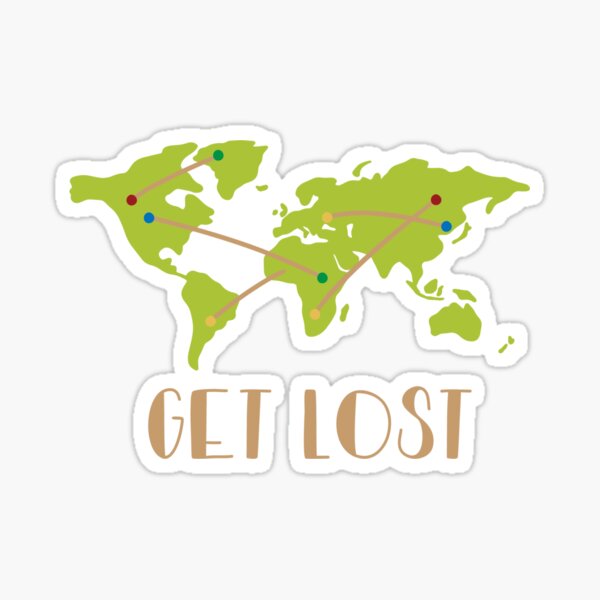 "get-lost" Sticker by Tia-Ako | Redbubble