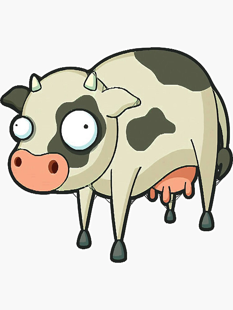 "Derp Cow Psycho Film Of All Time" Sticker by Wendybinat46 | Redbubble