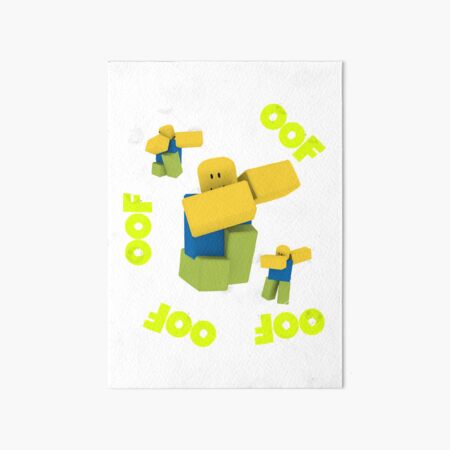 "OOF Roblox Dabbing Dab Noobs Meme Gamer Boy Gift Idea " Art Board ...