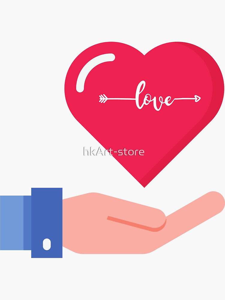 "Awesome love graphics design" Sticker for Sale by hkArt-store | Redbubble