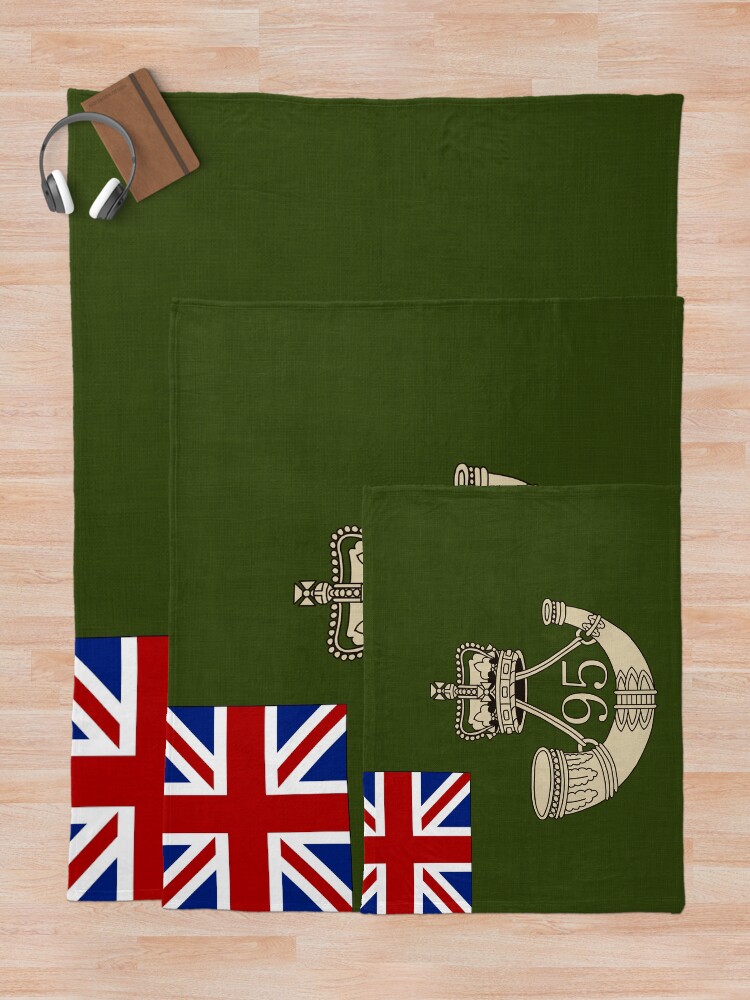 "Napoleonic British flag of the 95th Rifles" Throw Blanket for Sale by ...