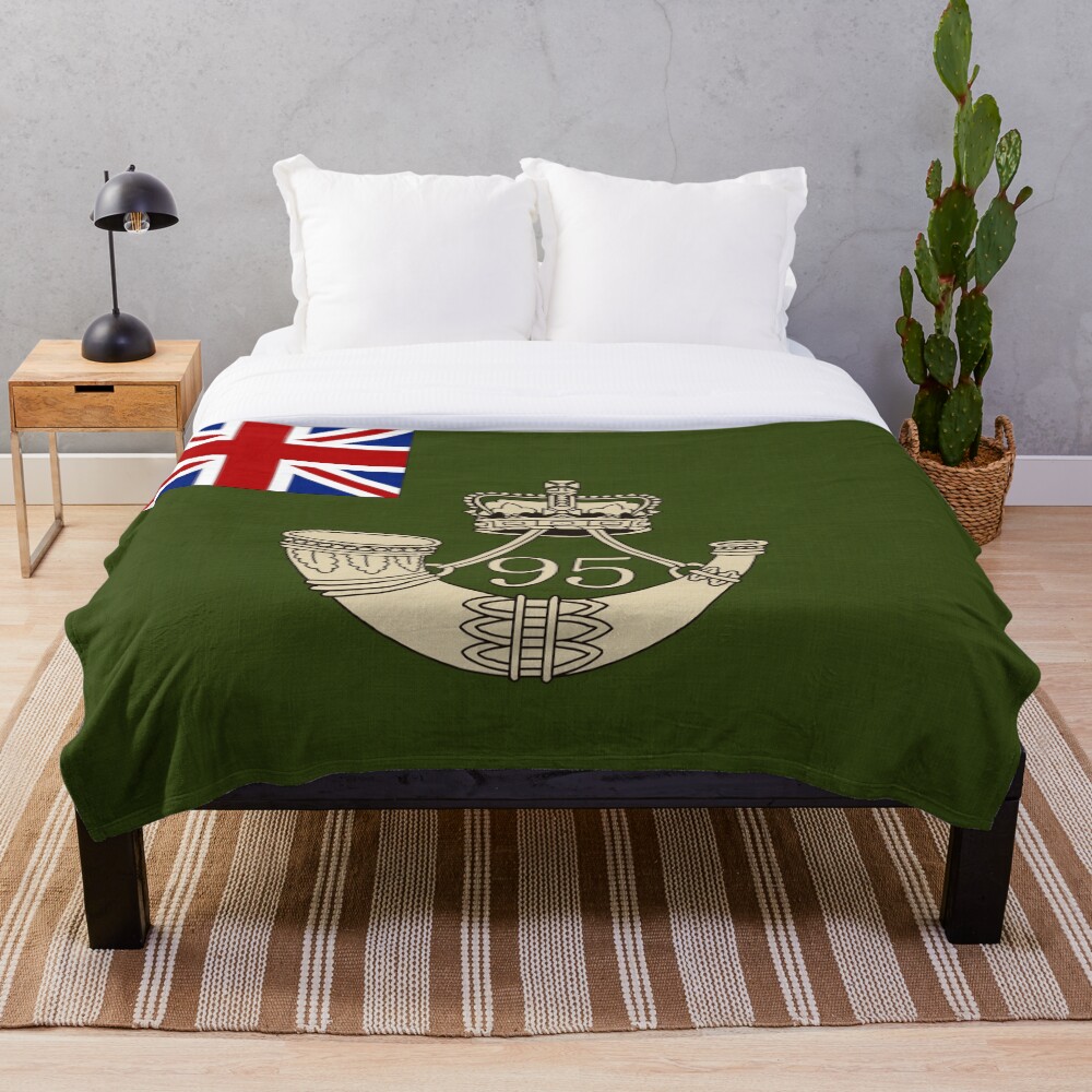 "Napoleonic British flag of the 95th Rifles" Throw Blanket for Sale by ...
