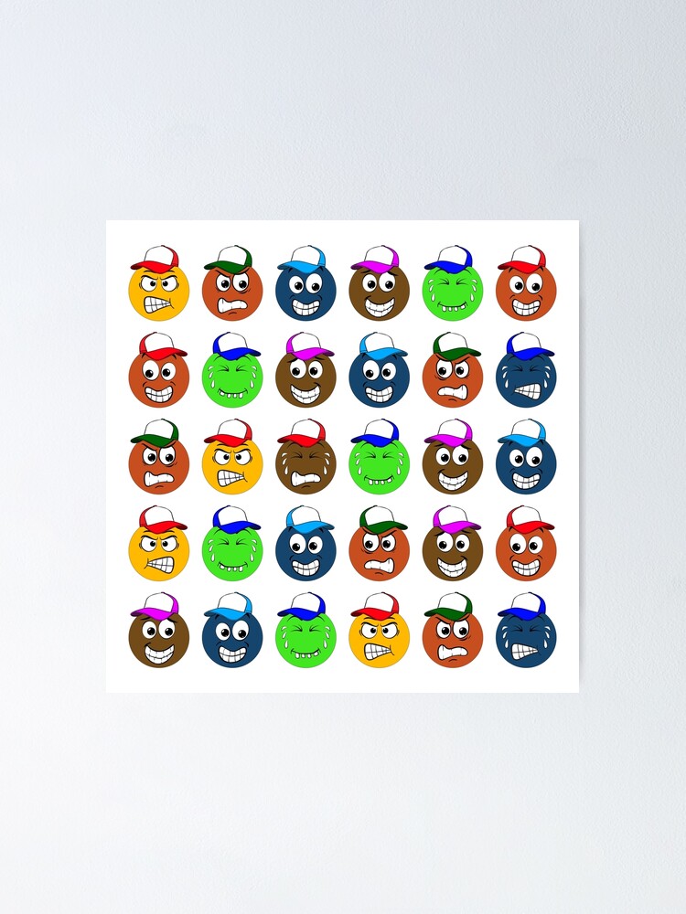 "Emoji Faces" Poster for Sale by DNArt9 | Redbubble