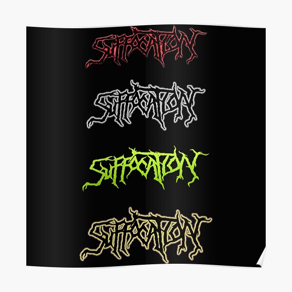 "Suffocation - logo metal band sticker pack" Poster for Sale by ...