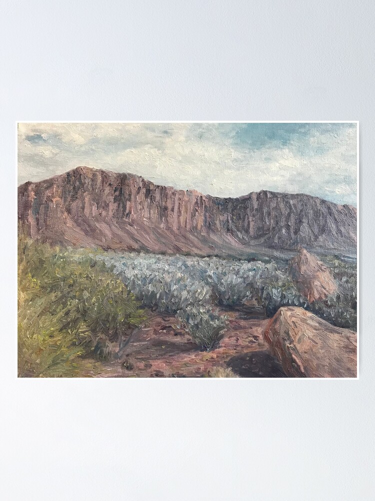 "Red Rocks painting" Poster for Sale by JLaNae | Redbubble