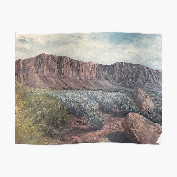 "Red Rocks painting" Poster for Sale by JLaNae | Redbubble
