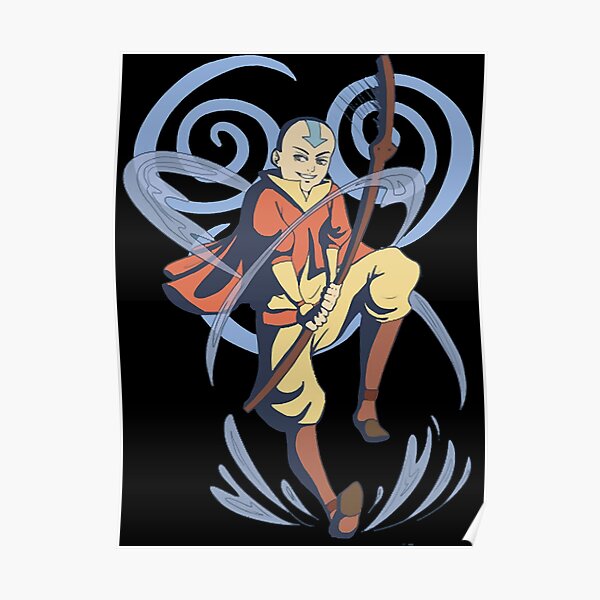 Avatar Aang Poster For Sale By Stephanfletch Redbubble