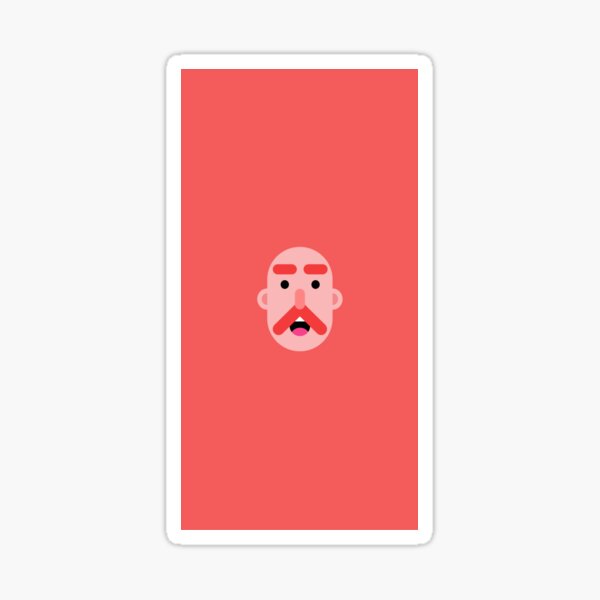 "Cartoon Man Face" Sticker for Sale by moinillustrator | Redbubble