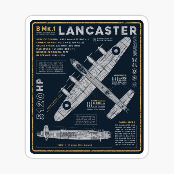 "Lancaster Bomber" Sticker by 909Apparel | Redbubble