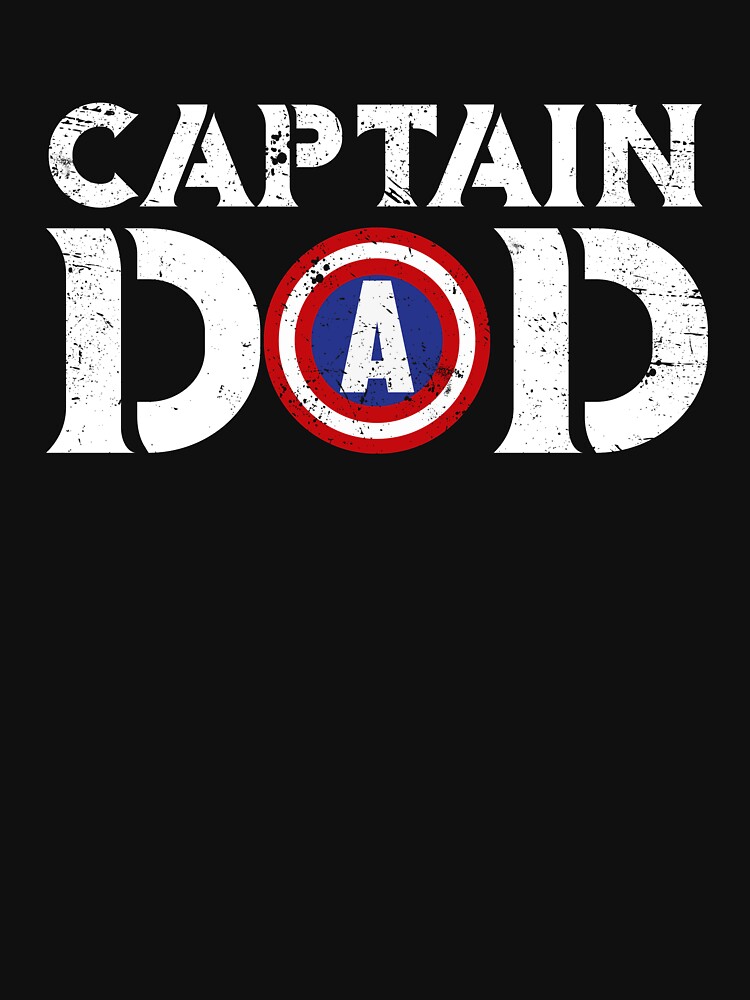 "Captain Dad Fathers Shirt American Flag" T-shirt for Sale by ...
