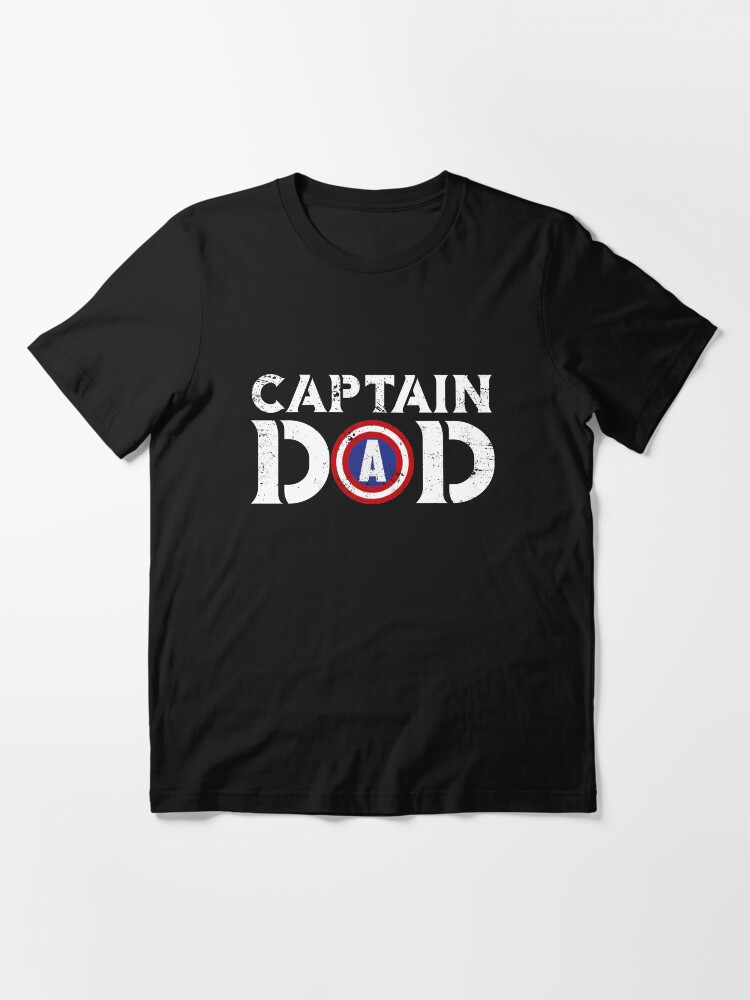 "Captain Dad Fathers Shirt American Flag" T-shirt for Sale by ...