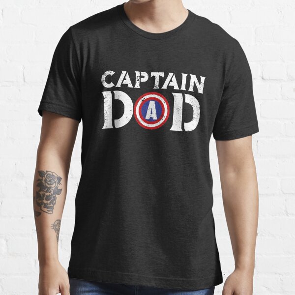 "Captain Dad Fathers Shirt American Flag" T-shirt for Sale by ...