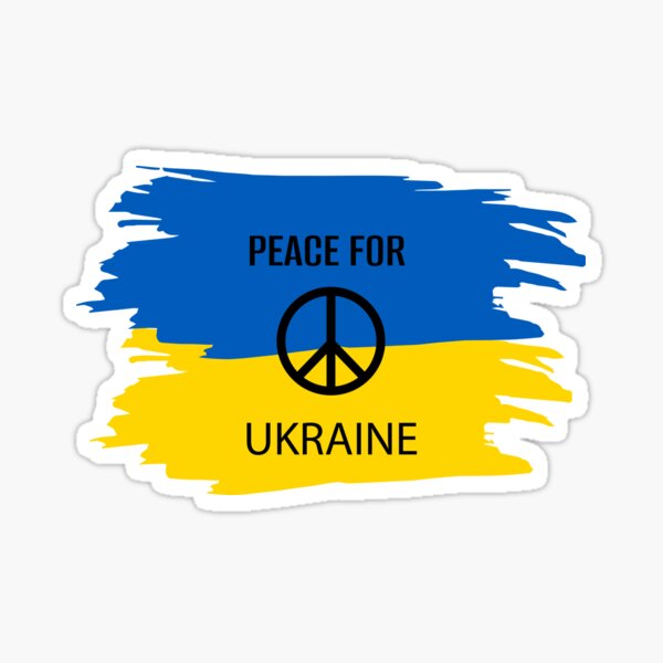"Ukraine, peace for Ukraine" Sticker by TvinaView | Redbubble
