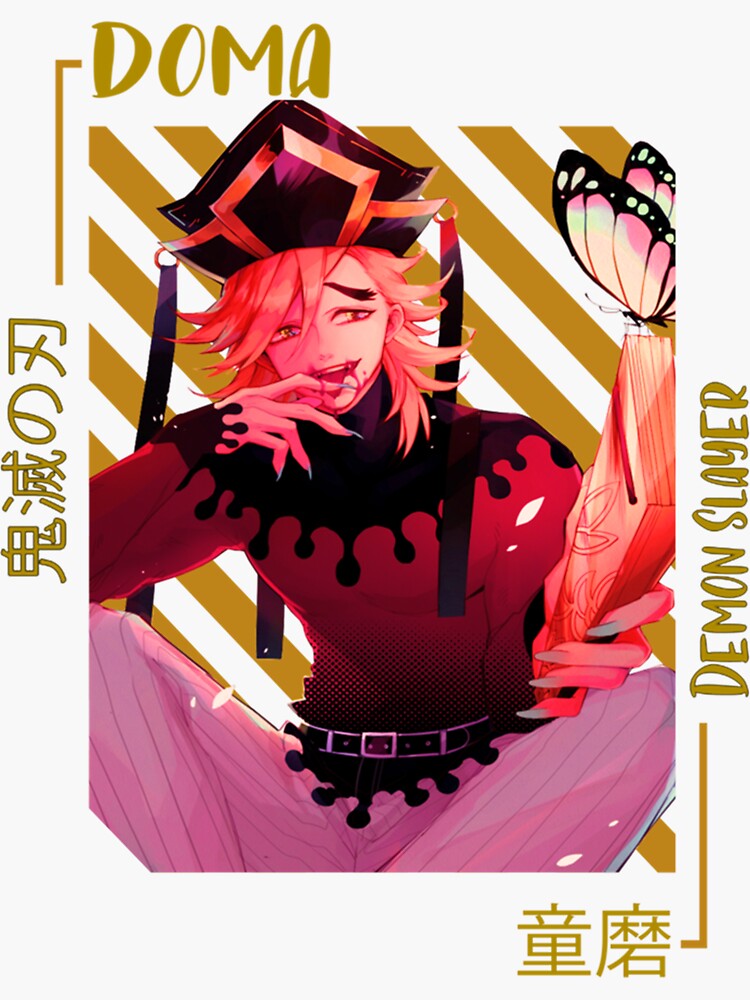 "doma deman slayer " Sticker by OisinRoberson | Redbubble