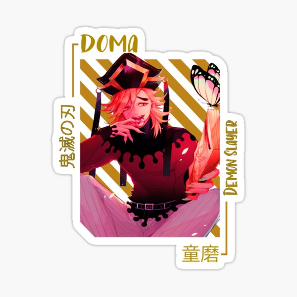 "doma deman slayer " Sticker by OisinRoberson | Redbubble