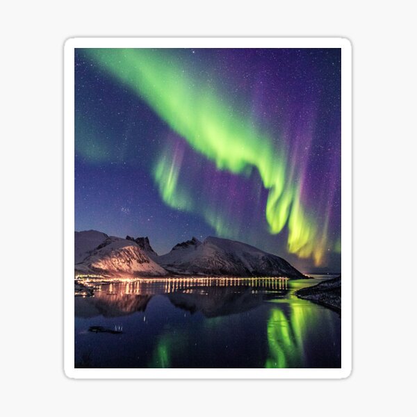 "Northern Lights,Aurora Borealis" Sticker for Sale by xteamdesign ...