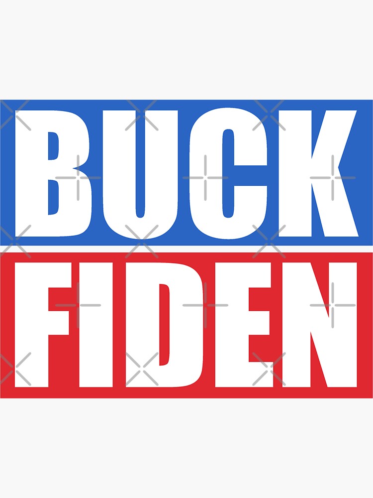 "Buck Fiden" Sticker by Spoof-Tastic | Redbubble