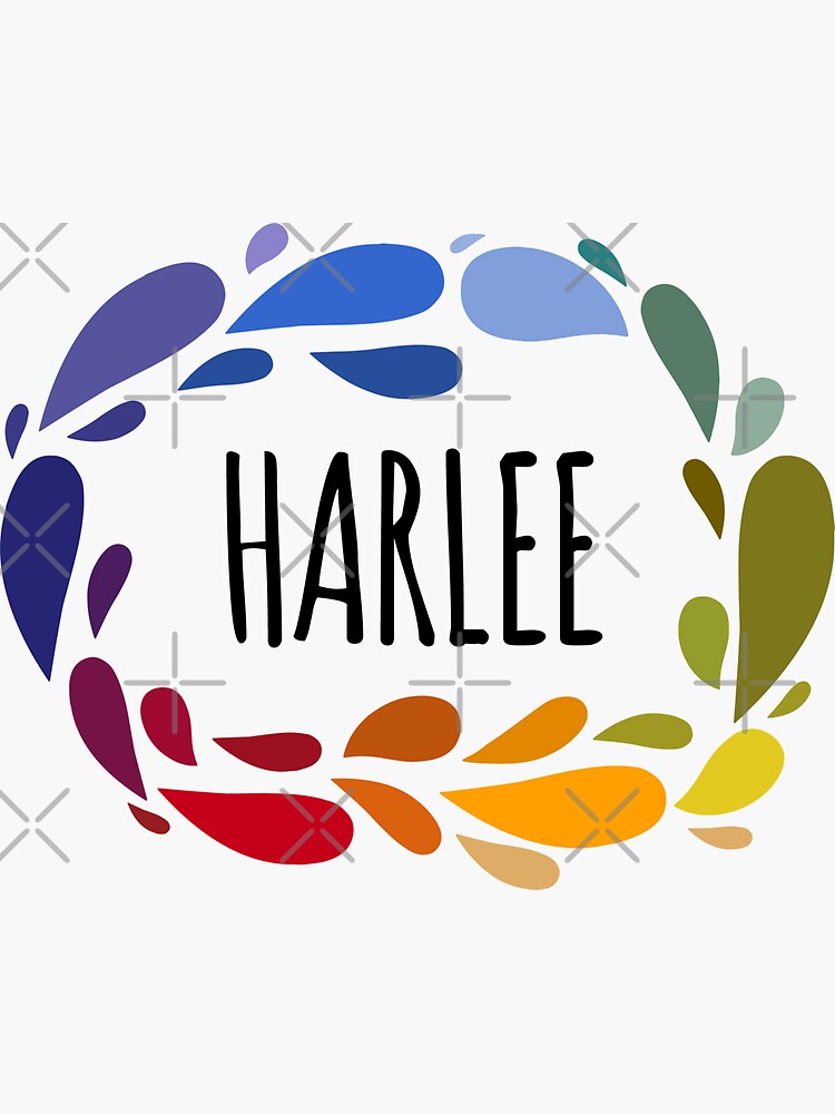 "Harlee Name Cute Colorful Gift Named Harlee" Sticker for Sale by ...