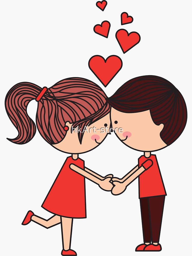 "Beautiful couples graphics artwork" Sticker by hkArt-store | Redbubble