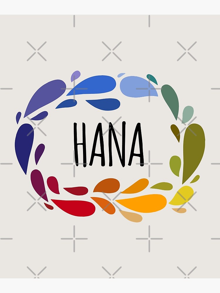"Hana Name Cute Colorful Gift Named Hana" Poster by kindxinn | Redbubble