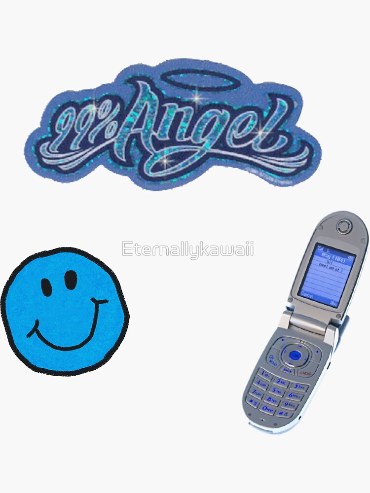 "Y2k blue 2000s pack" Sticker for Sale by Eternallykawaii | Redbubble