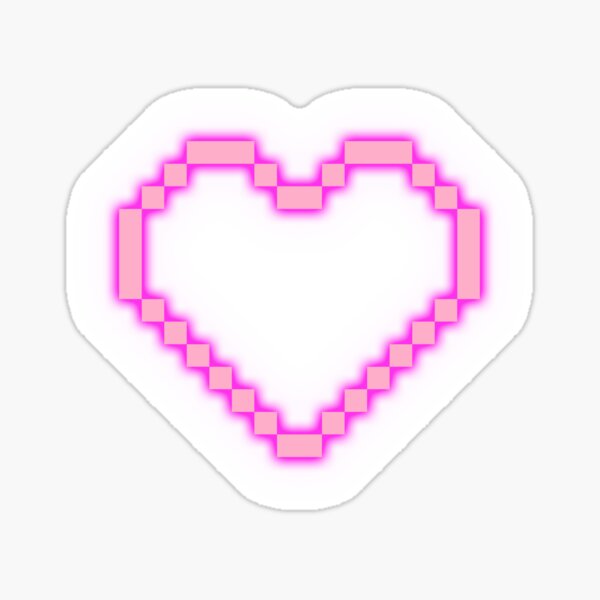 "Neon Heart" Sticker by 8bitGnoblin | Redbubble