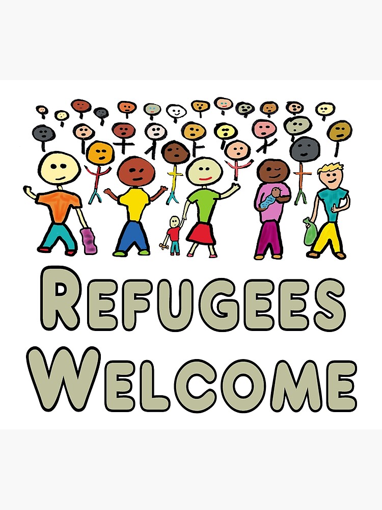 "Refugees Welcome" Poster for Sale by Mark-Ewbie | Redbubble