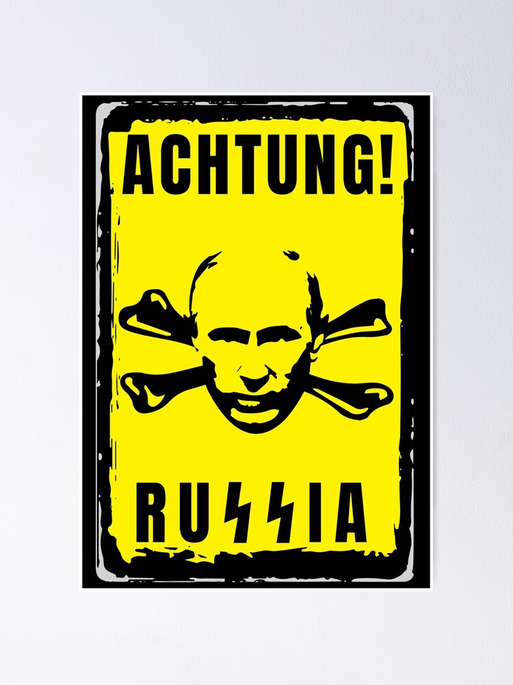 "Achtung! Russia" Poster for Sale by phildistress | Redbubble