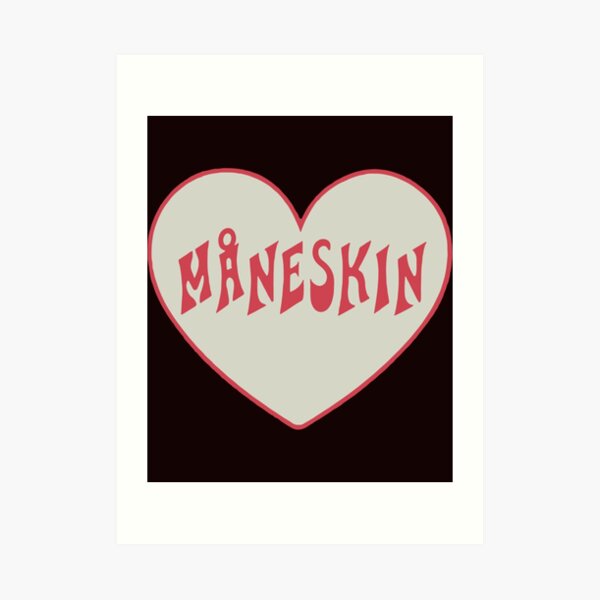 "MANESKIN Måneskin Merchandising MÅ Heart flare Classic ." Art Print ...