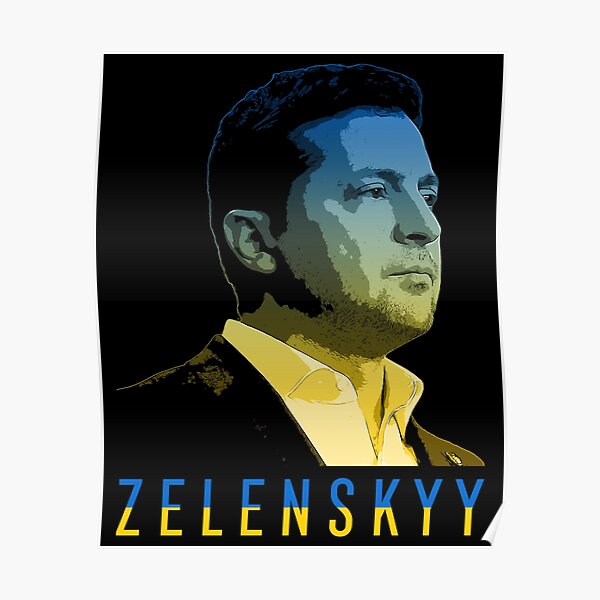 "Ukraine President Zelenskyy artwork" Poster for Sale by ObviousArts ...
