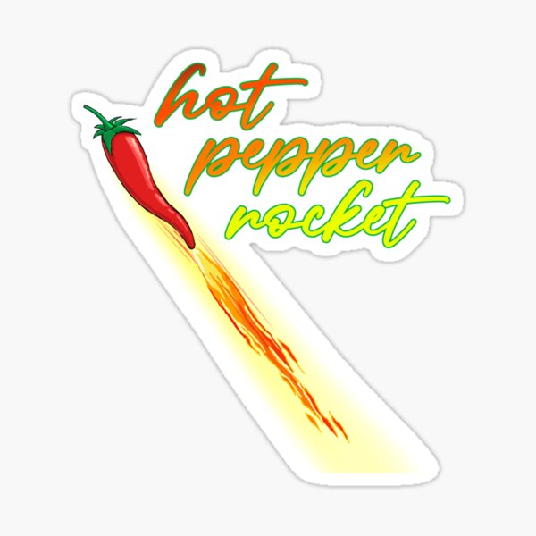 "Hot pepper rocket " Sticker by PrettyVectors | Redbubble