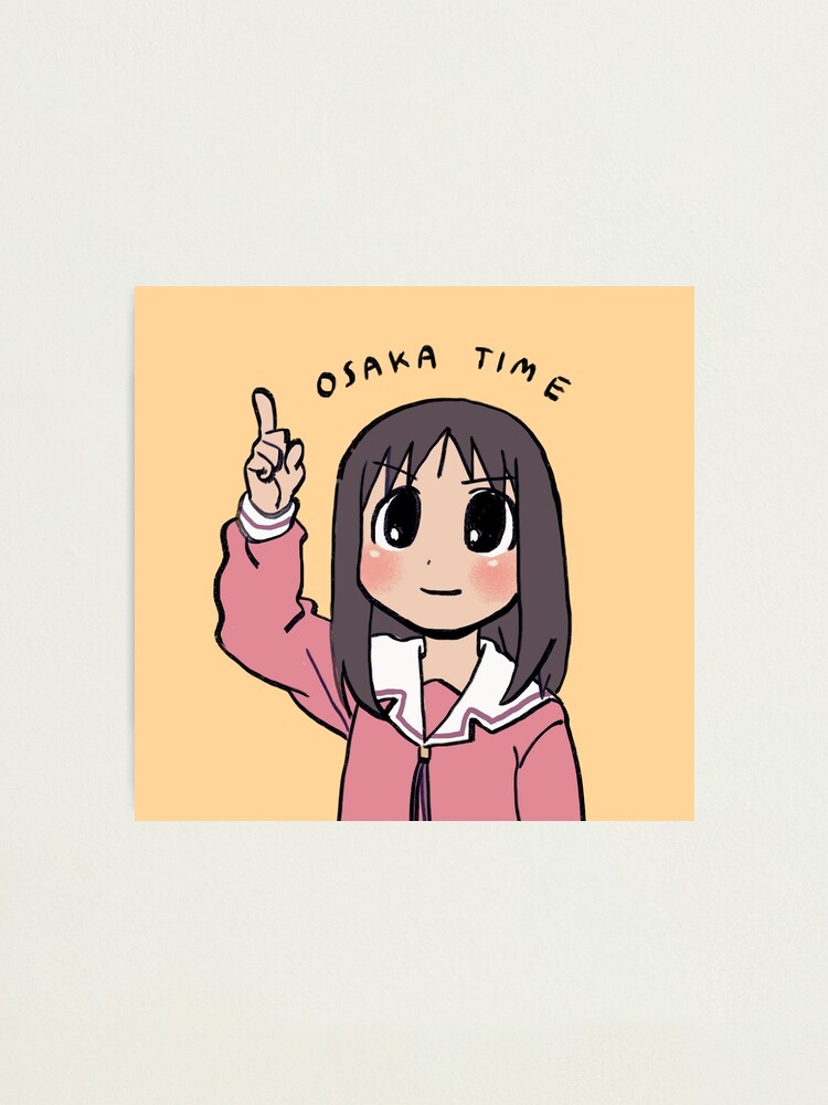 Lámina fotográfica «Dibujo a osaka señalando el texto de la hora de ...