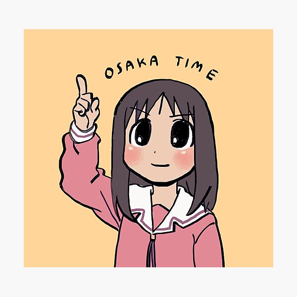 Lámina fotográfica «Dibujo a osaka señalando el texto de la hora de ...