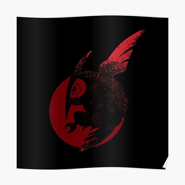 Póster « Logotipo de la incursión nocturna de Akame Ga Kill Rojo» de ...