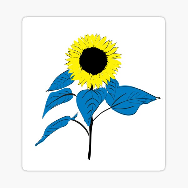 "Sunflower Ukraine National Flower - I Support Ukraine" Sticker by ...