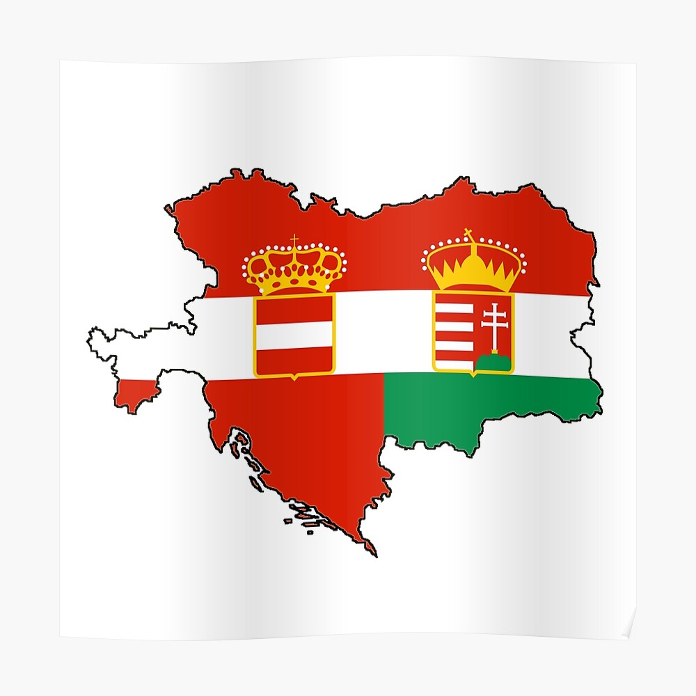 Austro-Hungarian Empire Flag Map By AmericanMapping On, 59% OFF