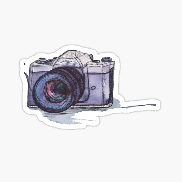 "Art of the camera" Sticker for Sale by wanderingwattle | Redbubble