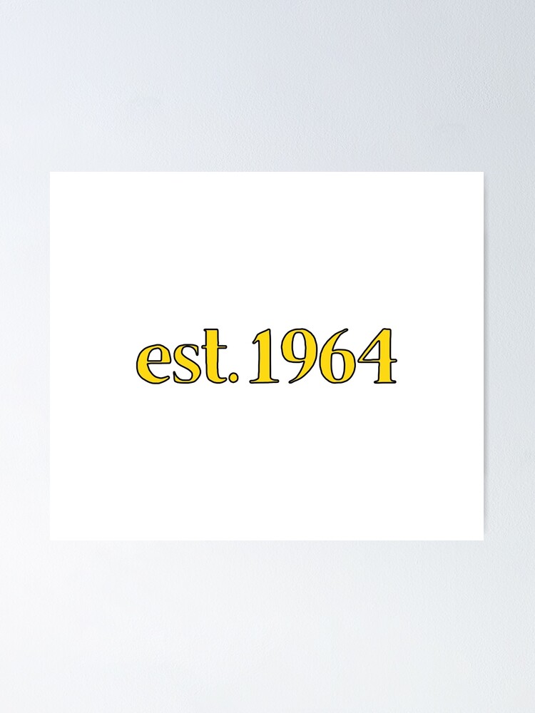 Poster « Est. 1964 Anniversaire rétro caricatural », par MSA-42 | Redbubble