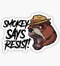 Smokey Bear Resist Stickers | Redbubble
