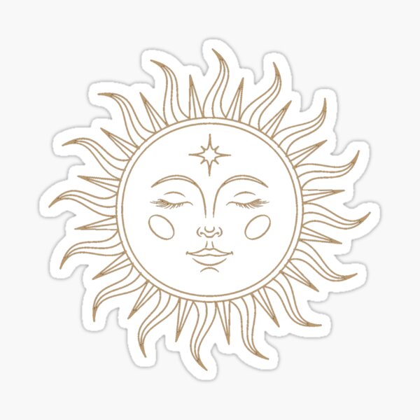 "Elegant and Cool golden sun" Sticker by Fa5ad | Redbubble