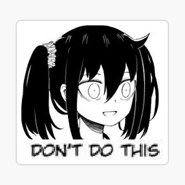 "Tomoko Kurok WataMote " Sticker for Sale by LucasIrvine | Redbubble