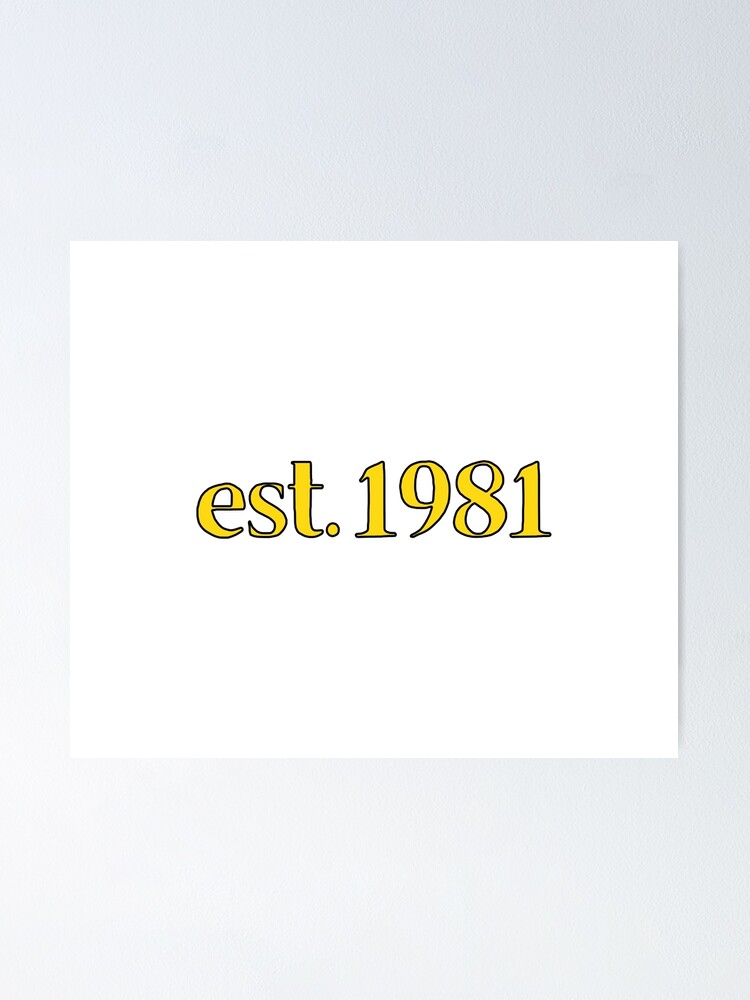 Póster «Est. 1981 Cumpleaños retro caricaturesco» de MSA-42 | Redbubble