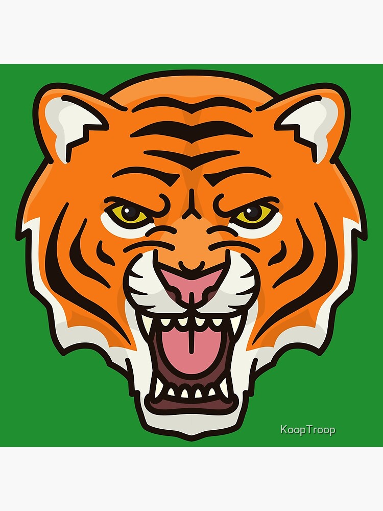"Growling Mouth Open Bengal Tiger" Poster for Sale by KoopTroop | Redbubble