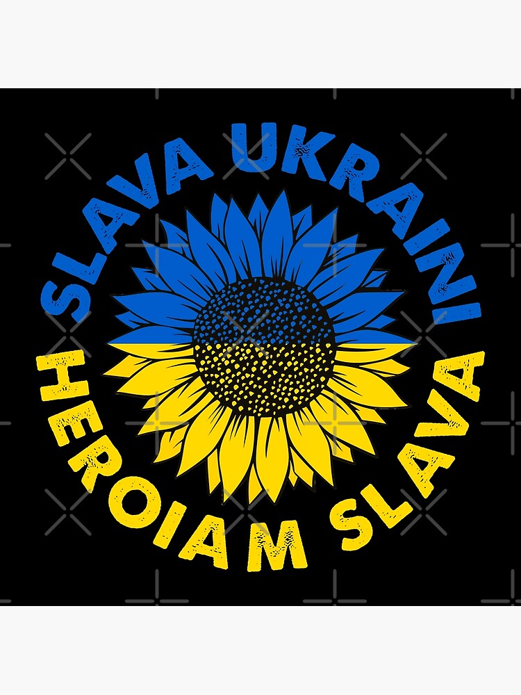 " Slava Ukraini Heroiam slava sunflower Ukraine flag " Poster for Sale ...